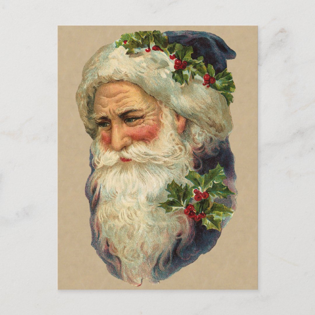 Victorian Christmas Santa Postcard | Zazzle