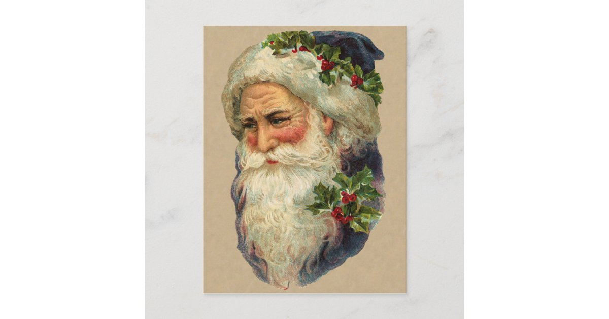 Victorian Christmas Santa Postcard | Zazzle