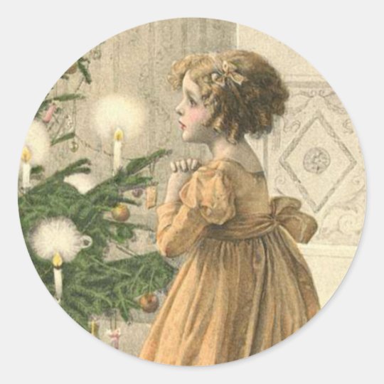 Victorian Christmas sticker | Zazzle.com