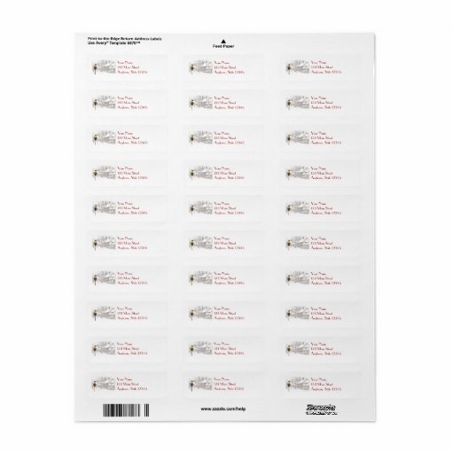 Victorian Christmas Town Return Address Labels | Zazzle