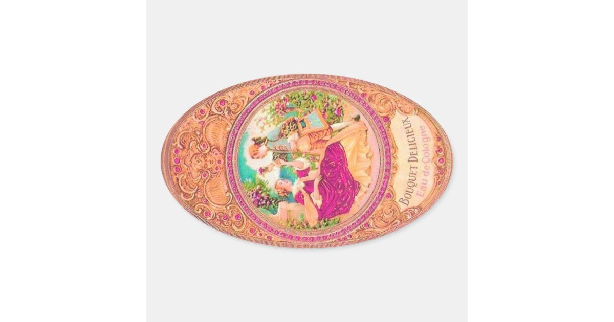 Victorian colonial French floral perfume label | Zazzle