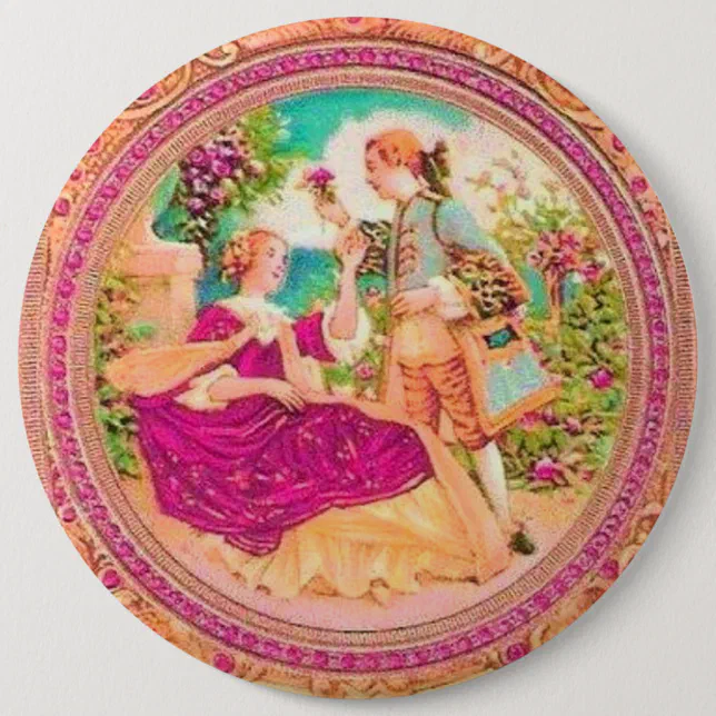 Victorian colonial French floral perfume label Button | Zazzle