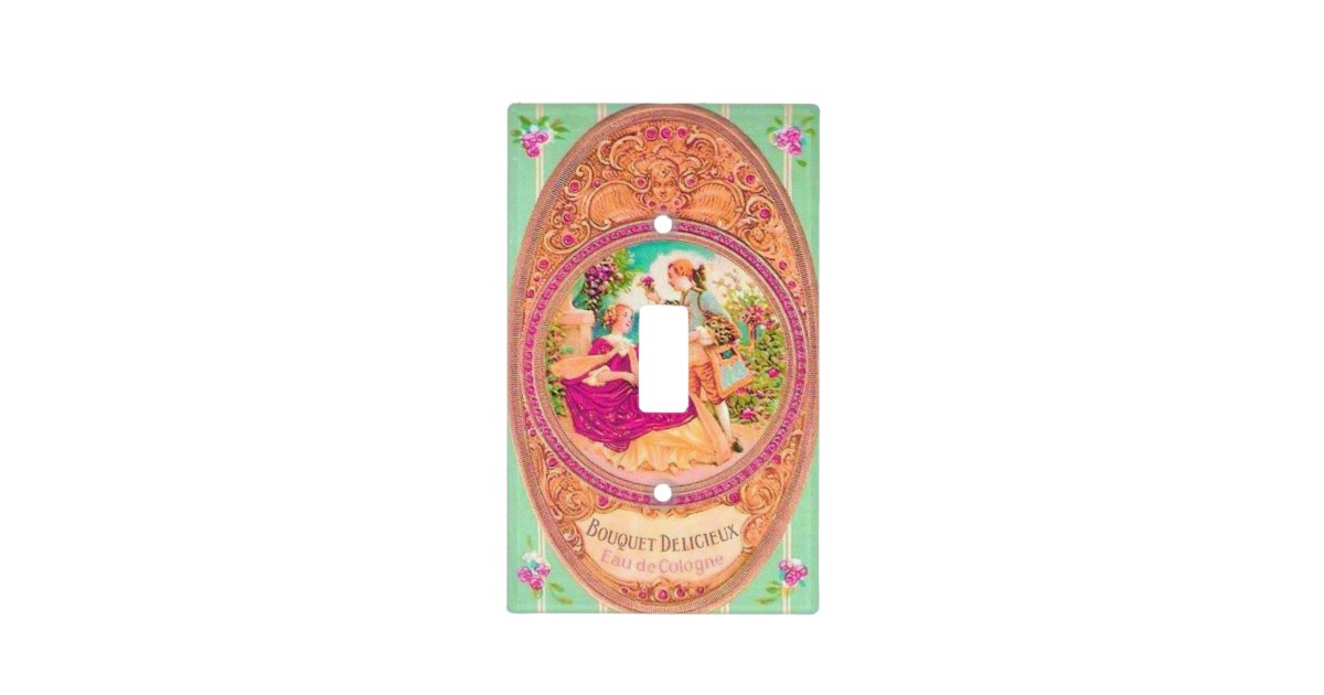 Victorian colonial French garden couple Light Switch Cover | Zazzle
