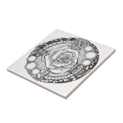 Victorian Compass Rose Ceramic Tile | Zazzle
