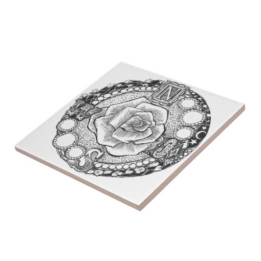 Victorian Compass Rose Ceramic Tile | Zazzle