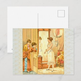 Victorian corset advertisement postcard | Zazzle