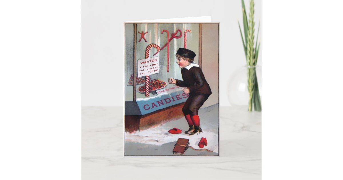 Victorian Creepy Lick Me Holiday Card Zazzle
