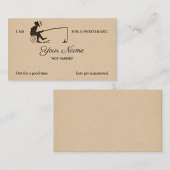 Victorian Customizable Fishing Acquaintance Card | Zazzle