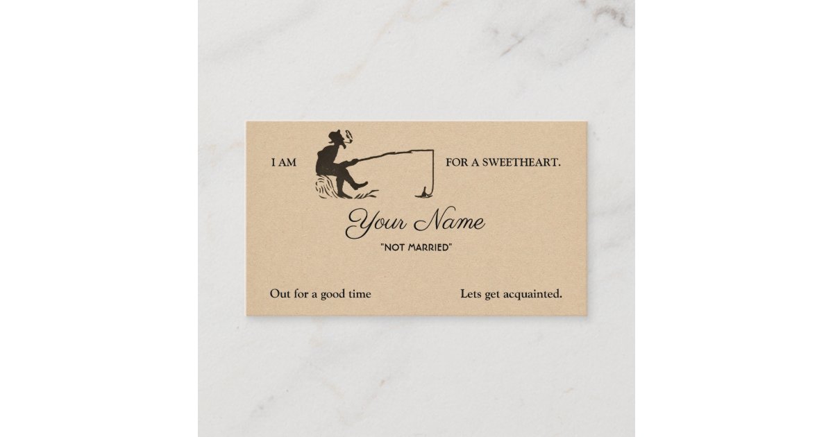 Victorian Customizable Fishing Acquaintance Card | Zazzle