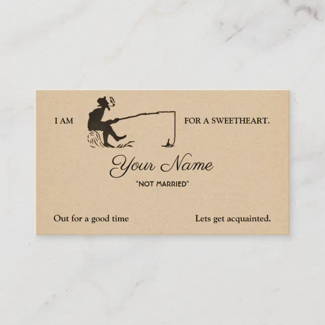 Victorian Customizable Fishing Acquaintance Card | Zazzle