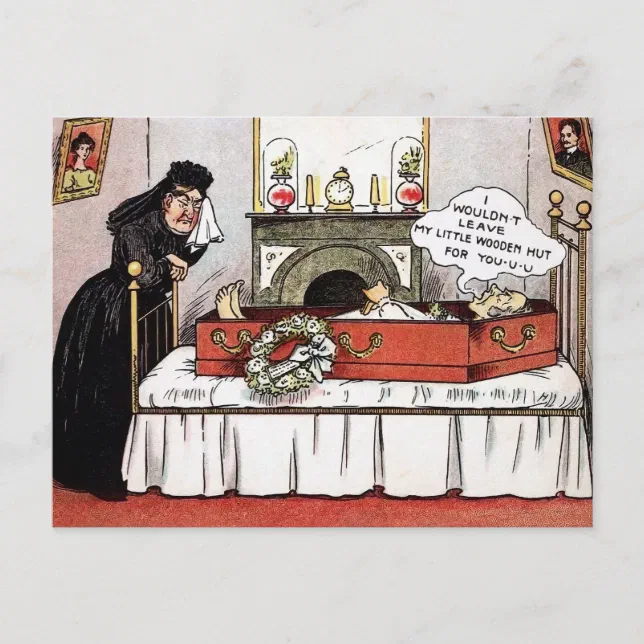 Victorian Death Dark Humor Postcard | Zazzle
