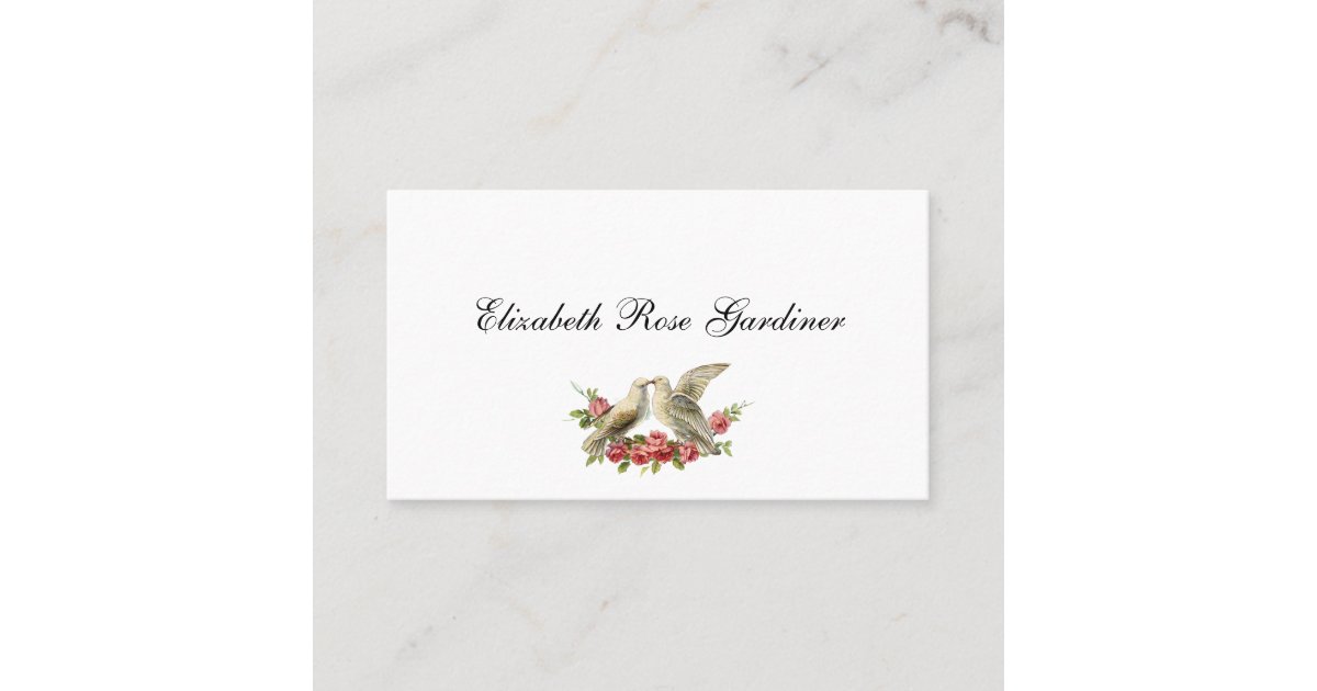 Victorian Doves Calling Card | Zazzle