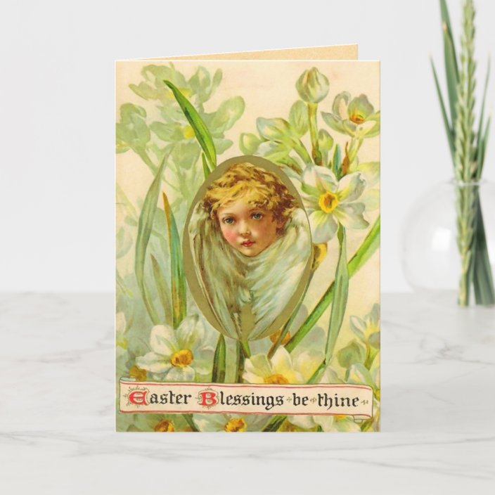 Victorian Easter Angel Holiday Card | Zazzle.com