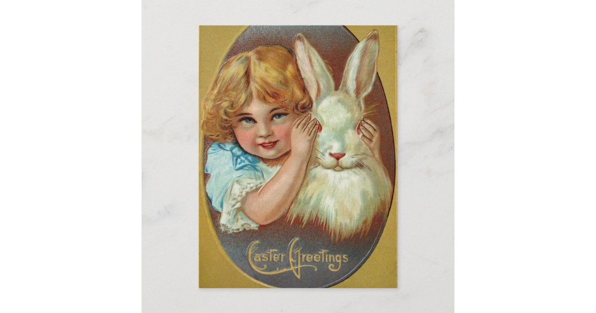 Victorian Easter Post Hide n Seek Holiday Postcard | Zazzle