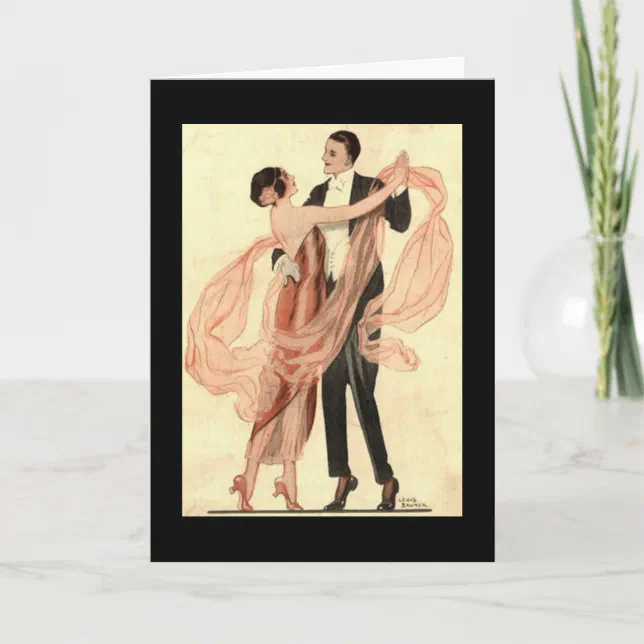 Victorian Edwardian Couple Dancing Card | Zazzle