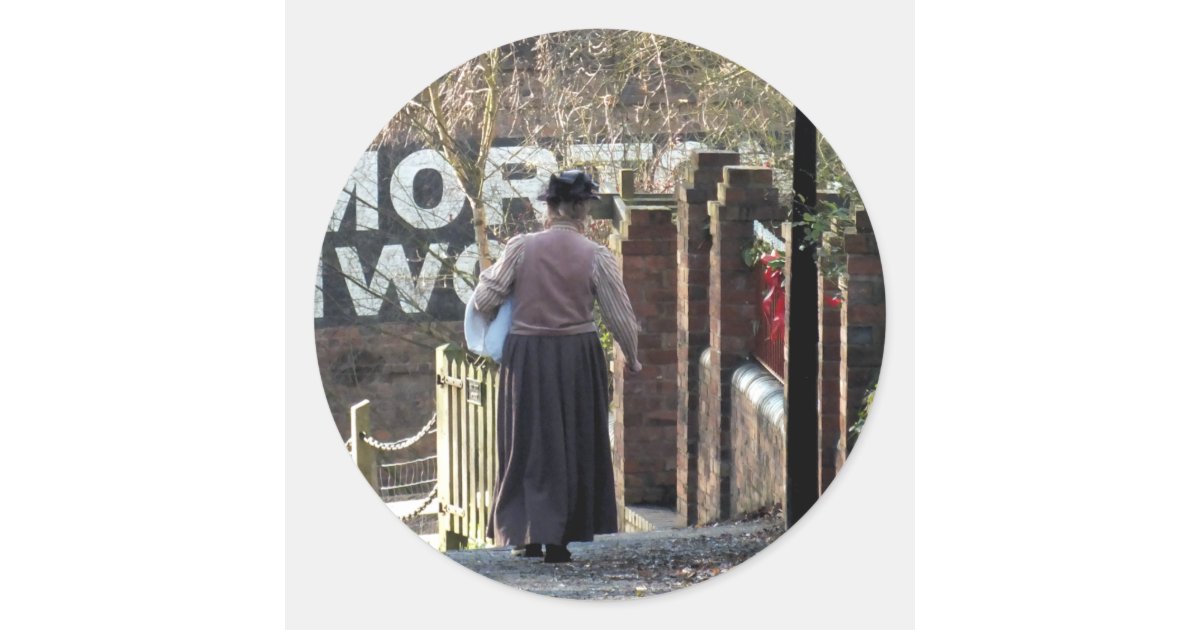 VICTORIAN ENGLAND CLASSIC ROUND STICKER | Zazzle