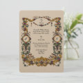Victorian Era Baroque Style Floral Cartouche Invitation | Zazzle