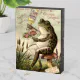 Victorian Era Frog on Toadstool Ad Wooden Box Sign | Zazzle