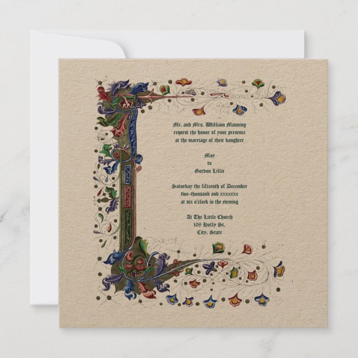 Victorian Era Medieval Style Invitation | Zazzle