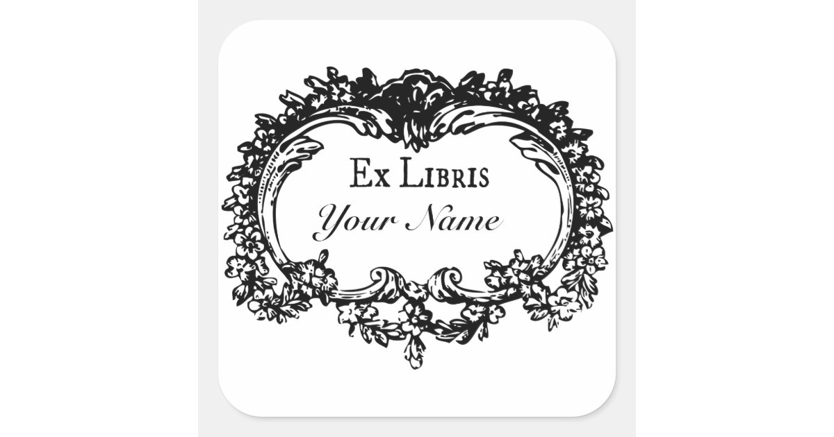 Victorian Ex-Libris Bookplate Stickers | Zazzle