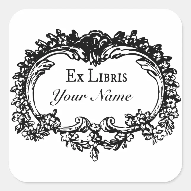 Victorian Ex-Libris Bookplate Stickers | Zazzle