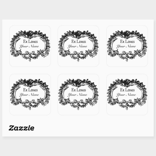 Victorian Ex-Libris Bookplate Stickers | Zazzle