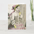 Victorian lady greeting card 19th century fashion | Zazzle.com