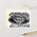 Victorian female skull skeleton José Posada Postcard | Zazzle