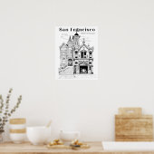 Victorian Firehouse and Truck Poster | Zazzle