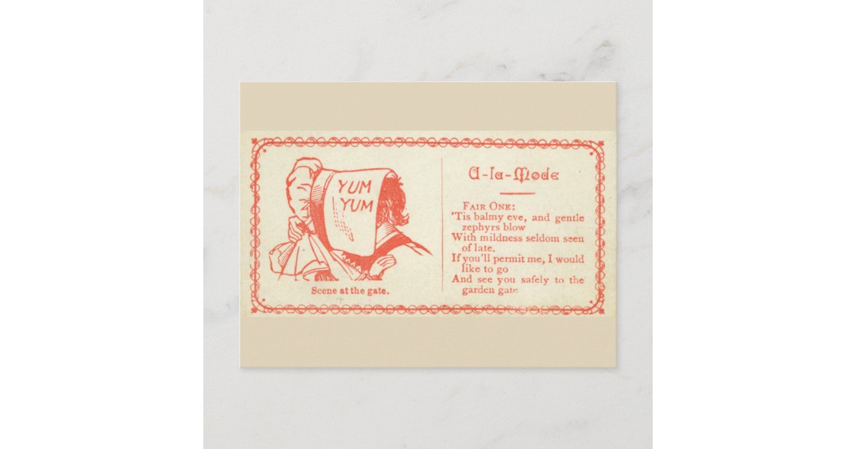 Victorian flirting card | Zazzle