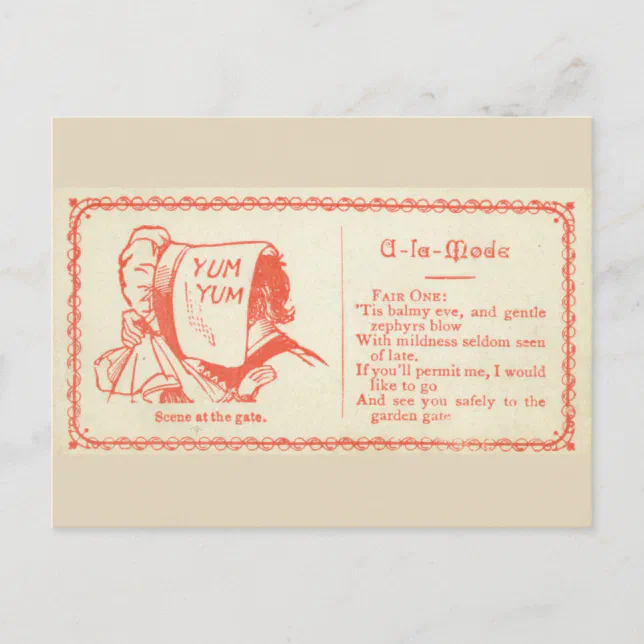 Victorian flirting card | Zazzle
