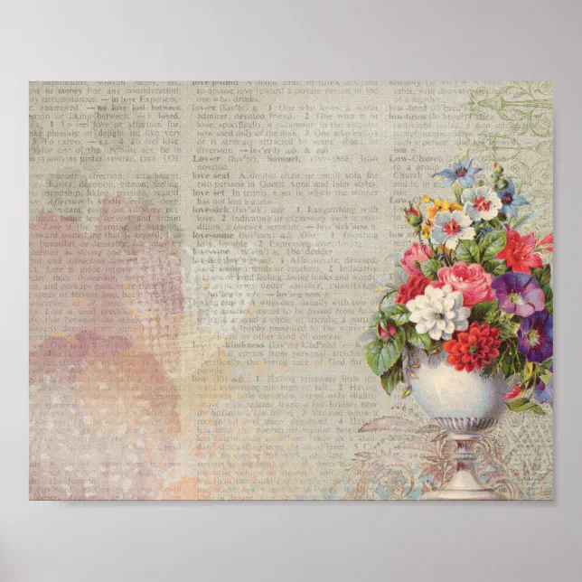 Victorian Floral Poster | Zazzle