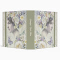 Victorian Floral Woman Butterflies Photo Album 3 Ring Binder | Zazzle