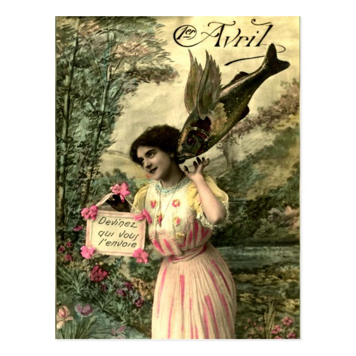 Victorian Flying Fish, April Fools Day Postcard | Zazzle.com