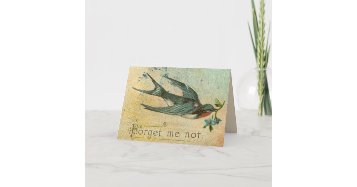 Victorian forget me not card | Zazzle