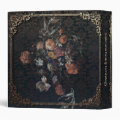 Victorian Framed Floral Bouquet Print 3 Ring Binder | Zazzle