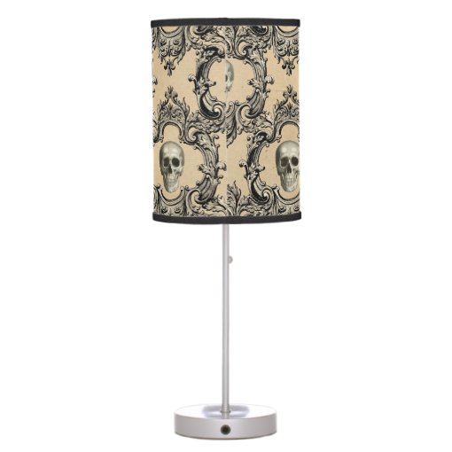 Victorian Framework Skulls Goth Skeleton Gothic Table Lamp | Zazzle