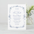 Victorian French QR Code Floral Wedding Monogram Invitation | Zazzle
