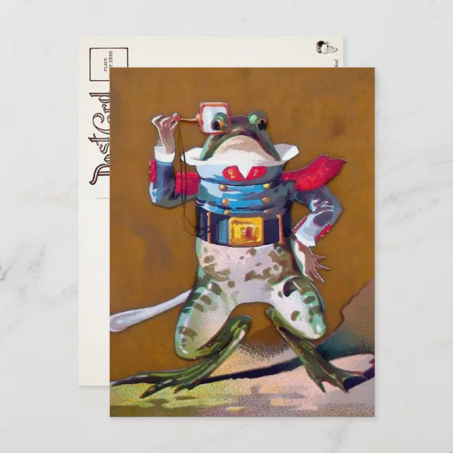 Victorian Frog Postcard | Zazzle