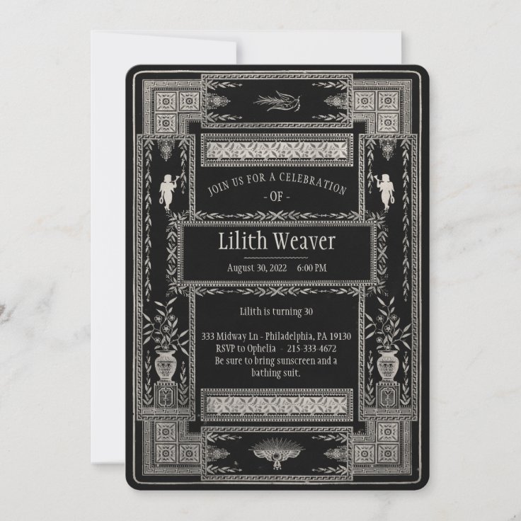 Victorian Funeral Style Customizable Invitation | Zazzle