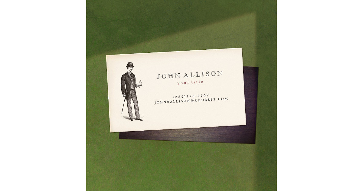 Victorian Gentleman's Vintage Calling Card 2 | Zazzle