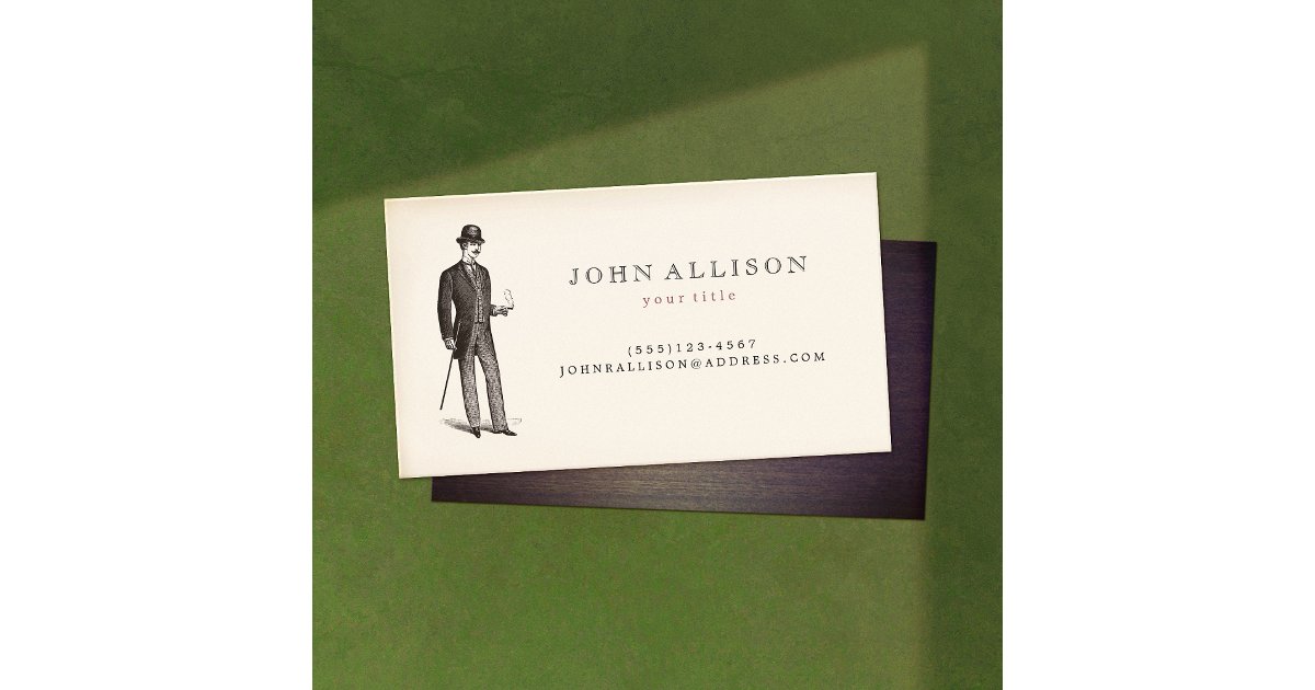 Victorian Gentleman's Vintage Calling Card 2 | Zazzle