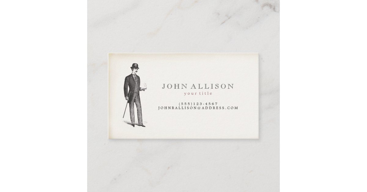 Victorian Gentleman's Vintage Calling Card 2 | Zazzle.com