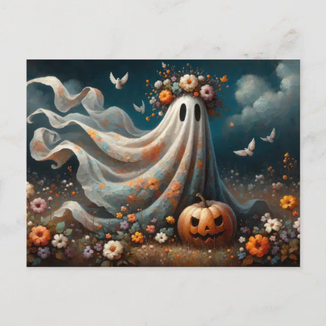 Victorian Ghost in Oil Painting Style Postcard | Zazzle