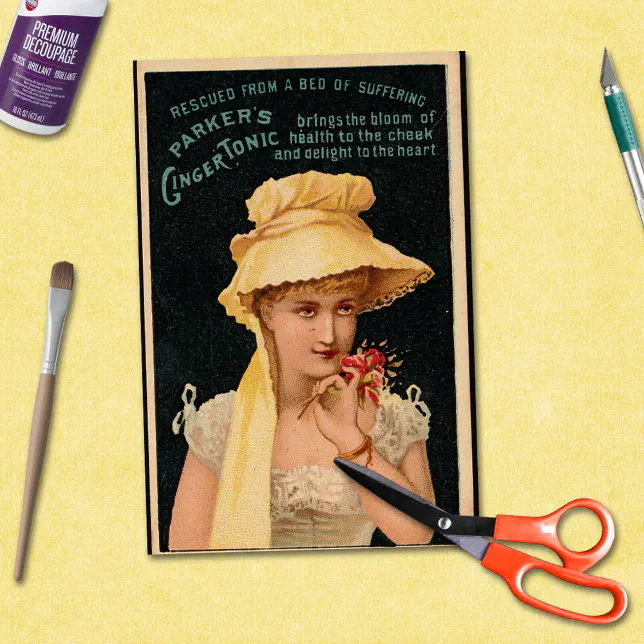Victorian Ginger Tonic Ad Ephemera craft Tissue Paper | Zazzle