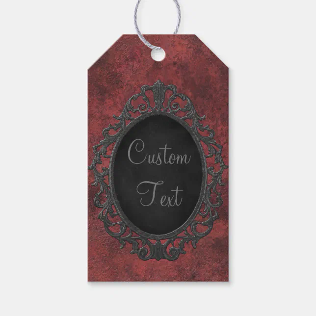 Victorian Goth Custom Personalized Gift Tag | Zazzle
