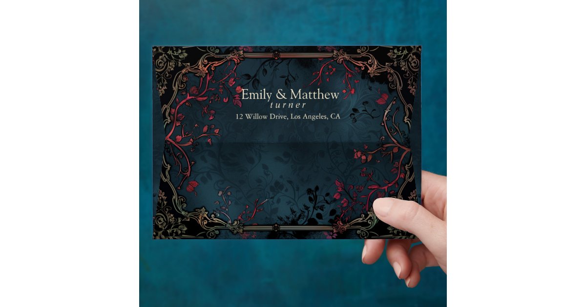 Victorian Gothic Elegance Wedding Envelope | Zazzle