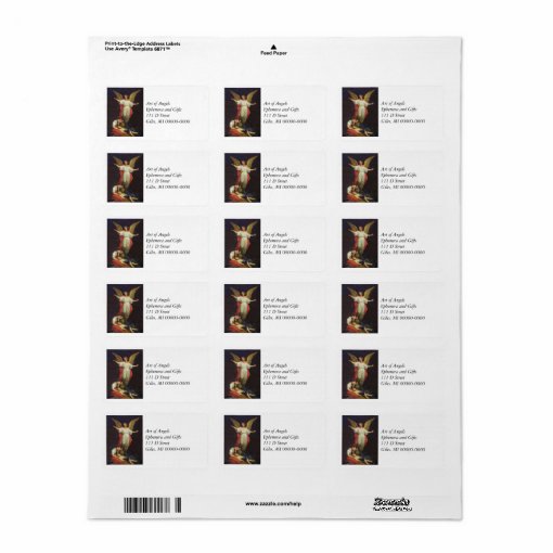 Victorian Guardian Angel Label | Zazzle