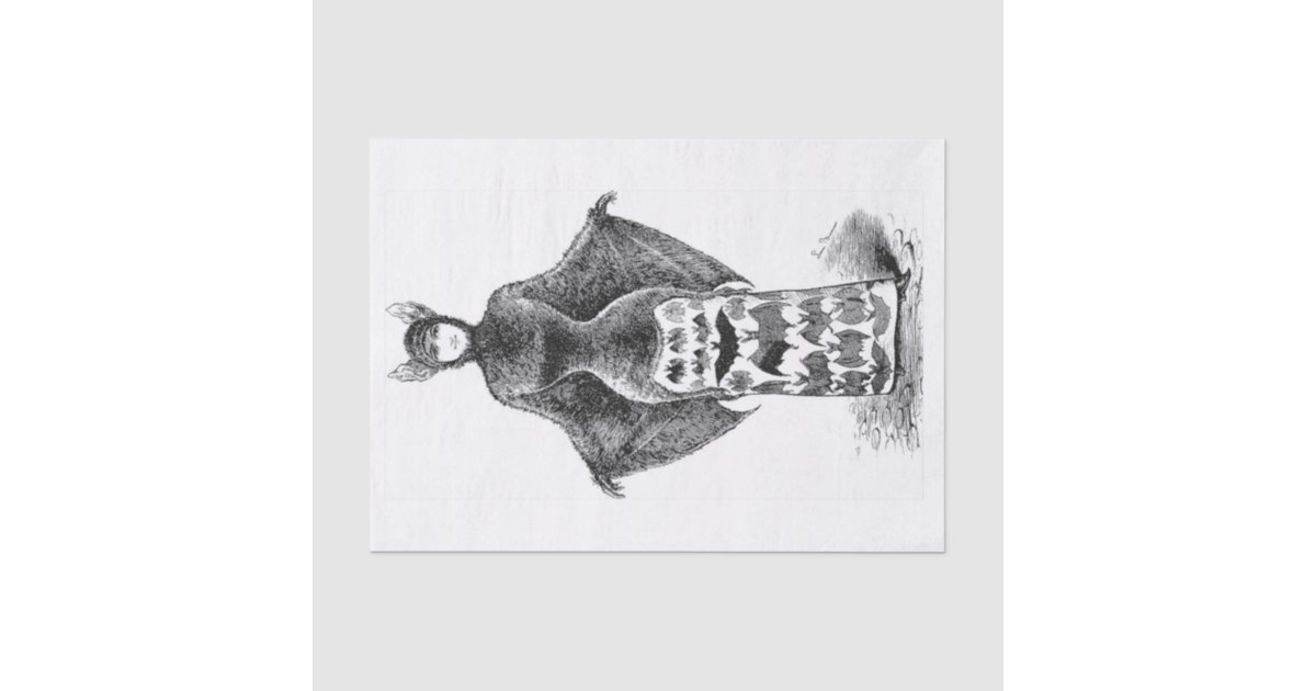 Victorian Halloween costume decoupage Tissue Paper | Zazzle