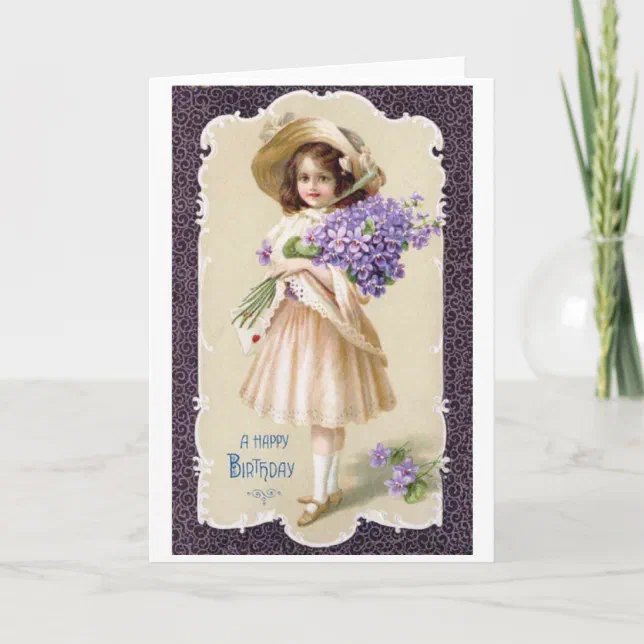 Victorian Happy Birthday Card | Zazzle
